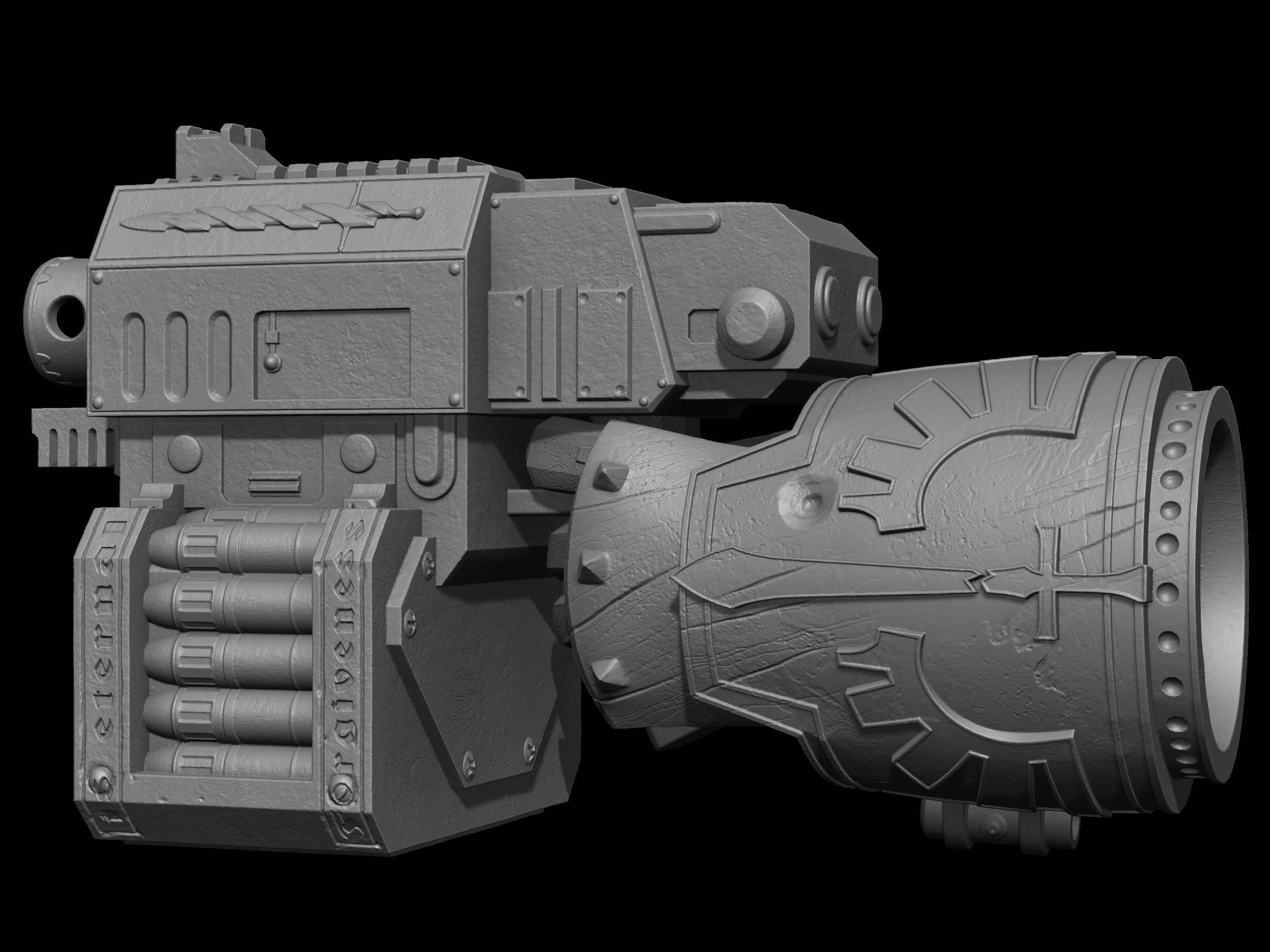 Warhammer Gun 3D Model 3D model 3D printable | CGTrader