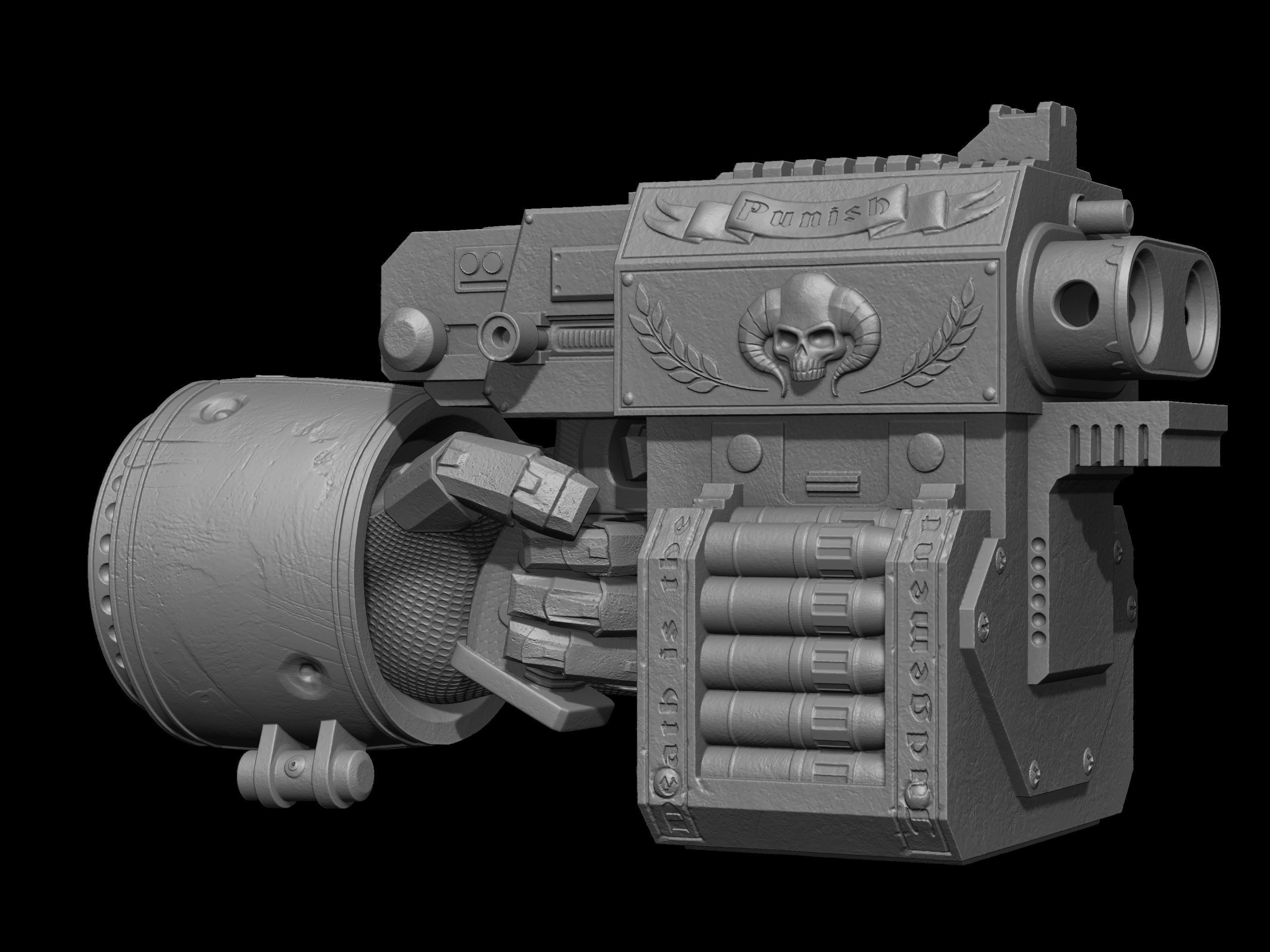 Warhammer Gun 3D Model 3D model 3D printable | CGTrader