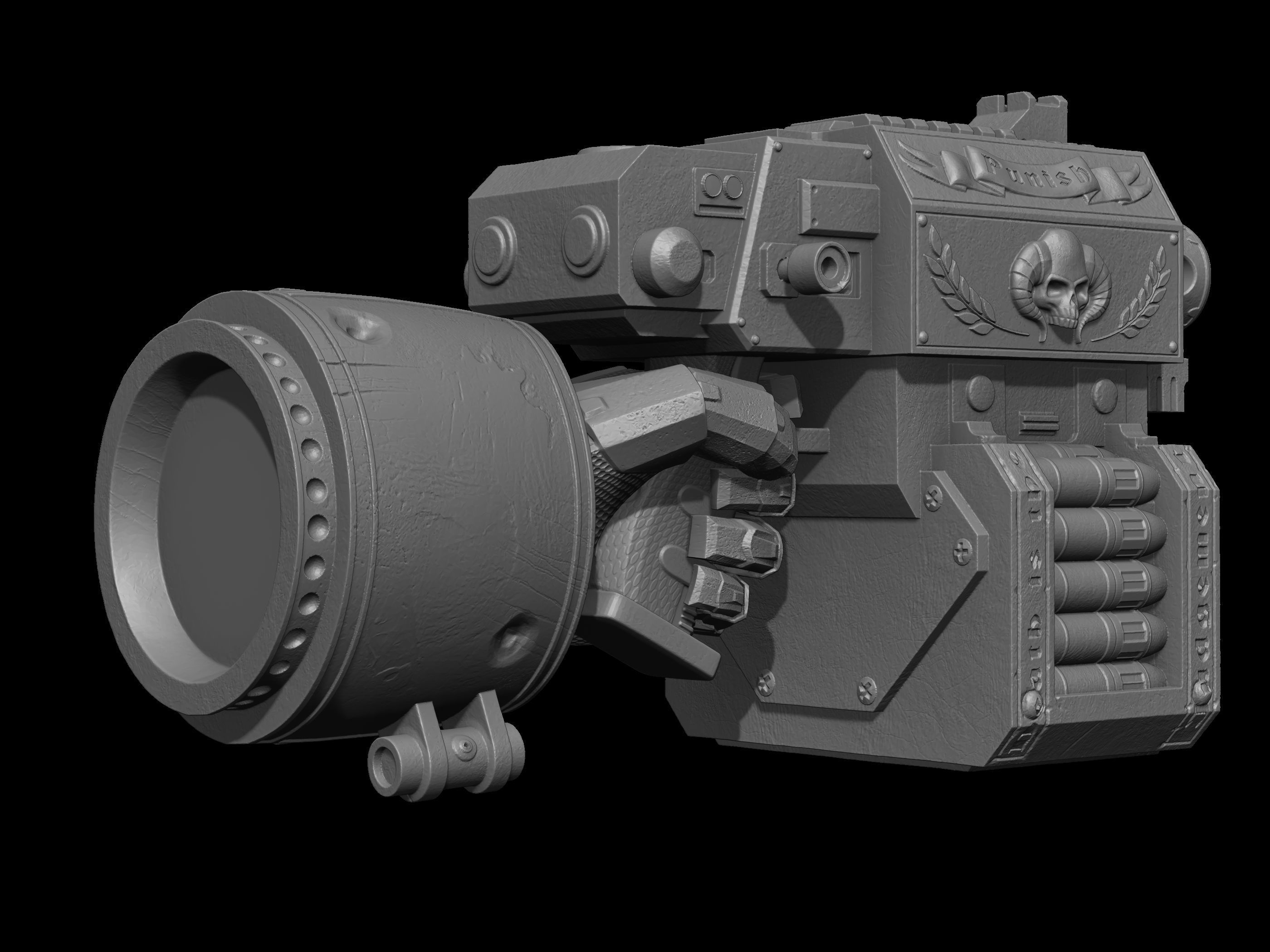 Warhammer Gun 3D Model 3D model 3D printable | CGTrader