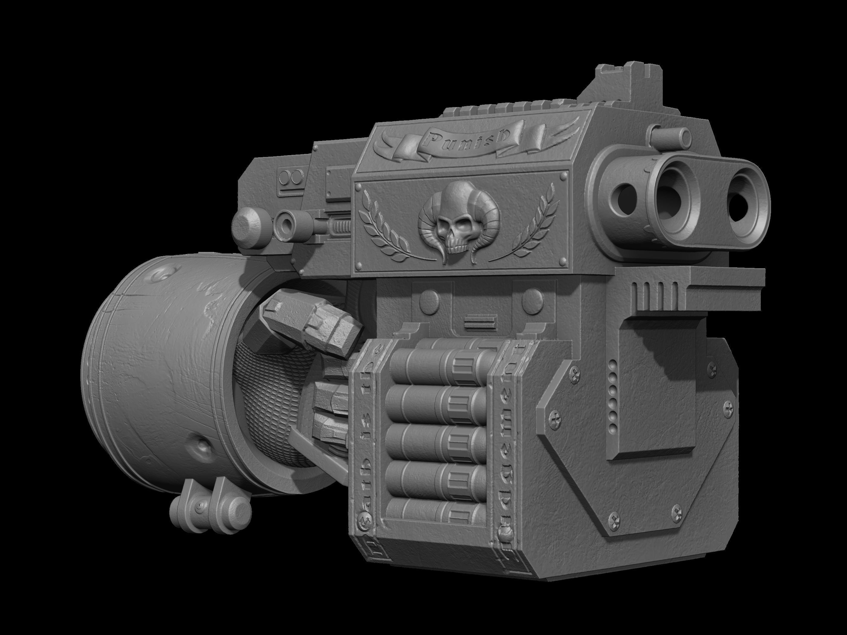 Warhammer Gun 3D Model 3D model 3D printable | CGTrader