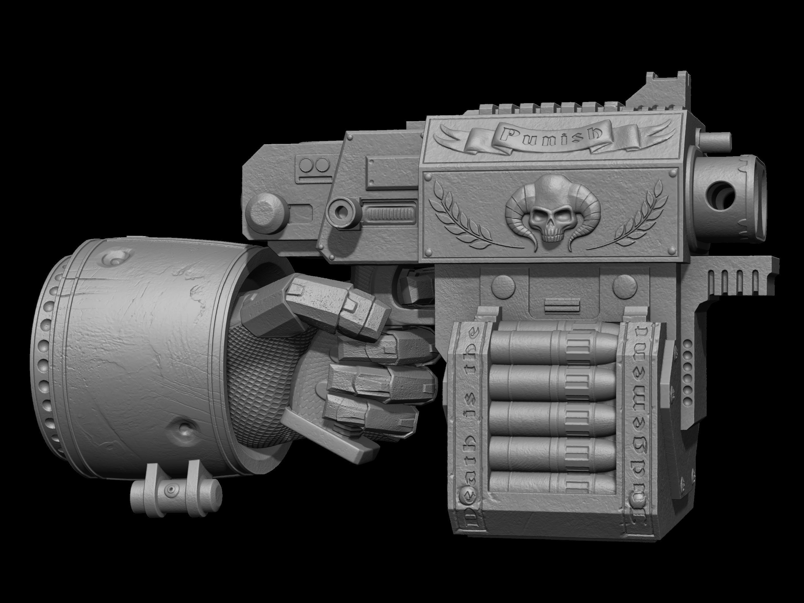 Warhammer Gun 3D Model 3D model 3D printable | CGTrader
