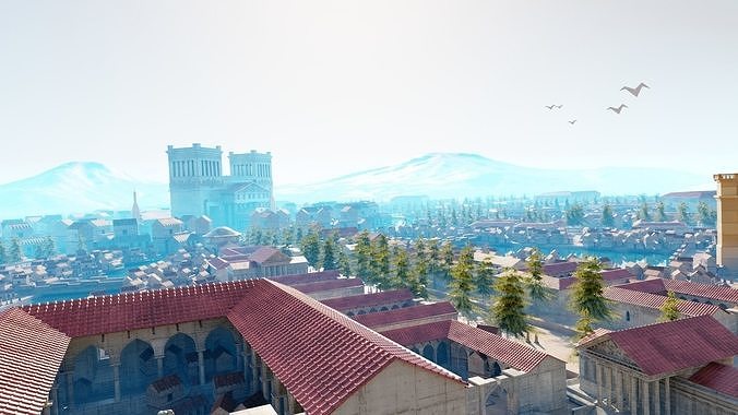 mega medieval city made in blender 3D model | CGTrader
