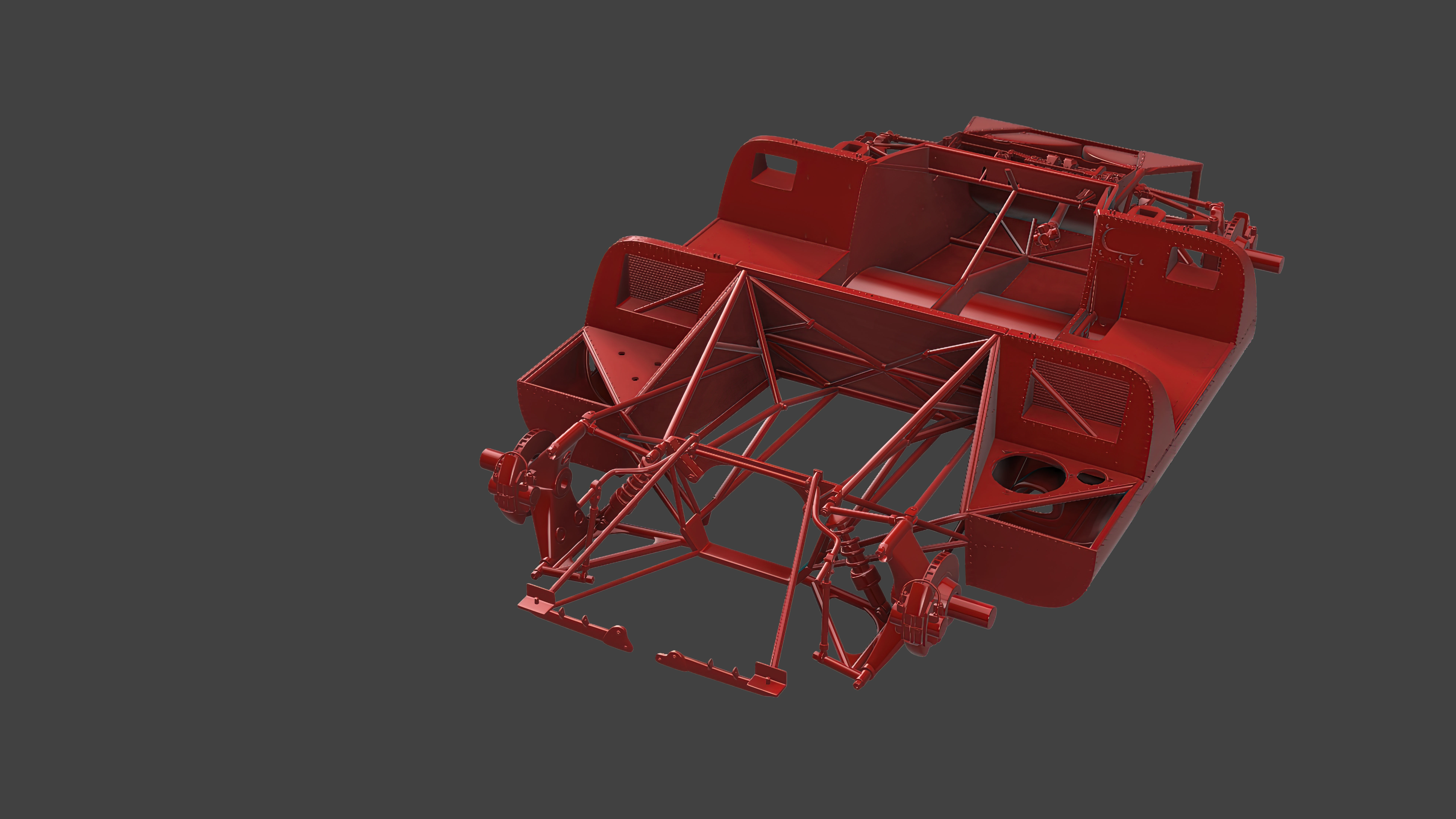 Ferrari 312 P Spyder Classic - Car Kit 3D model 3D printable | CGTrader