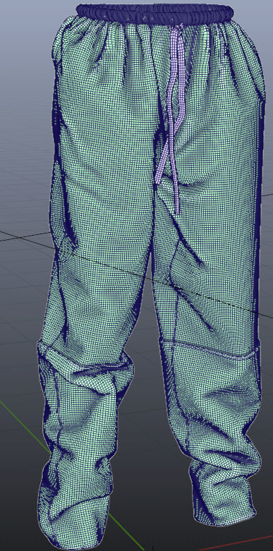 Pajama pair of pants with orange and pattern 3D model | CGTrader