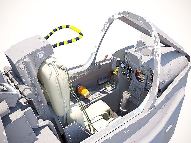 Mirage III Cockpit 3D model animated | CGTrader