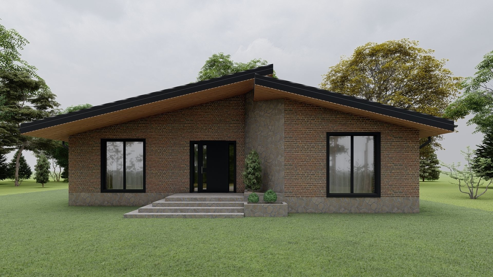 Residential chalet house 3D model | CGTrader