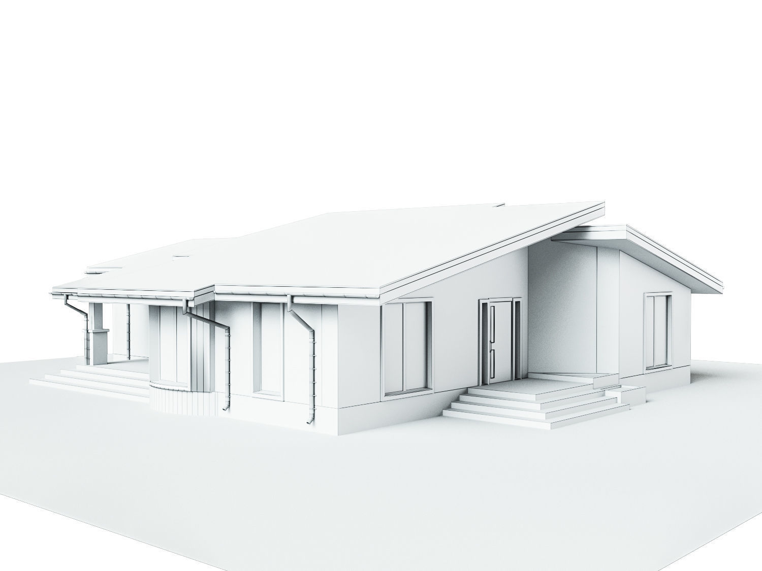 Residential chalet house 3D model | CGTrader