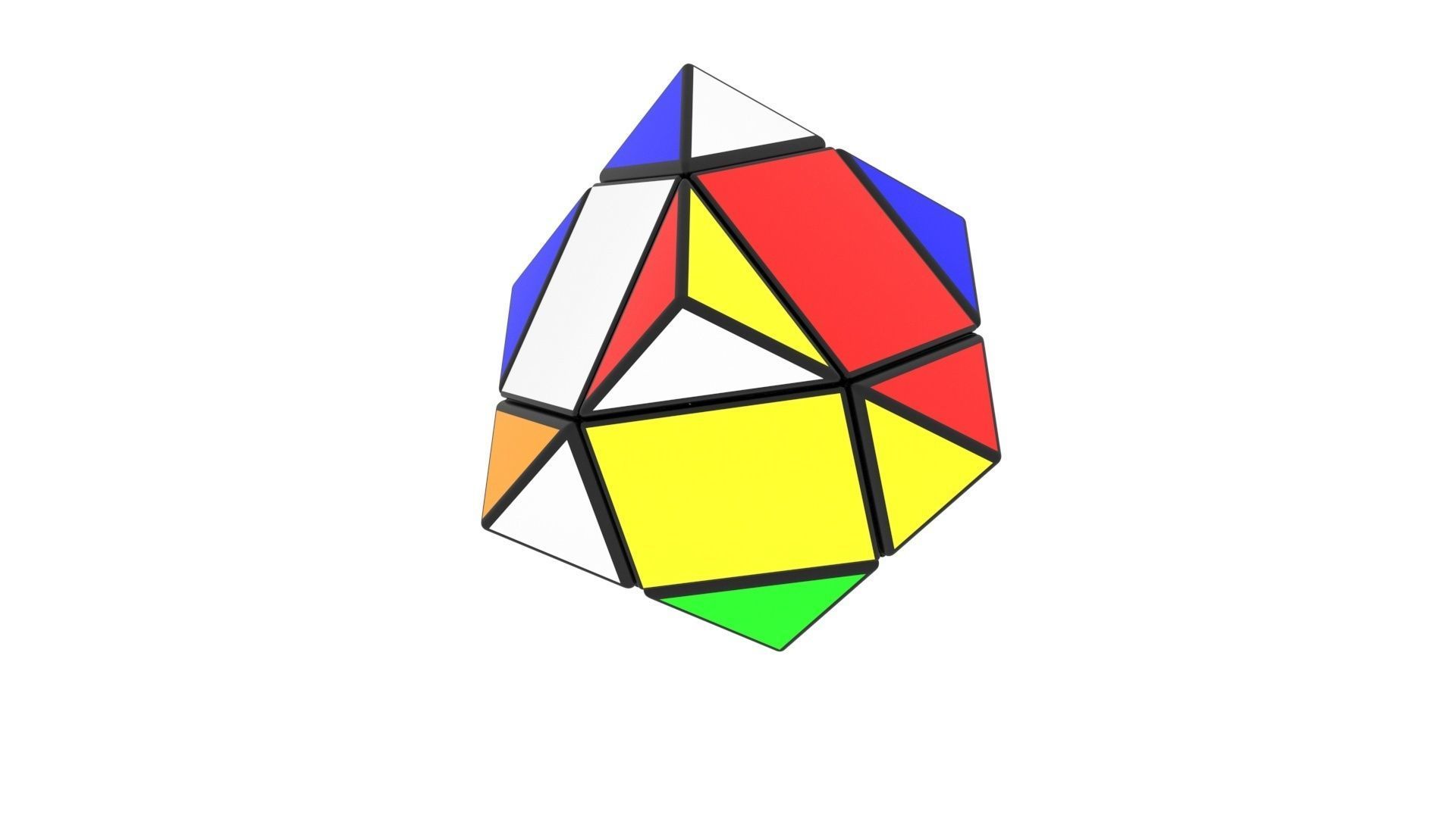 Skewb Puzzle With Solving Animation 3D model animated | CGTrader