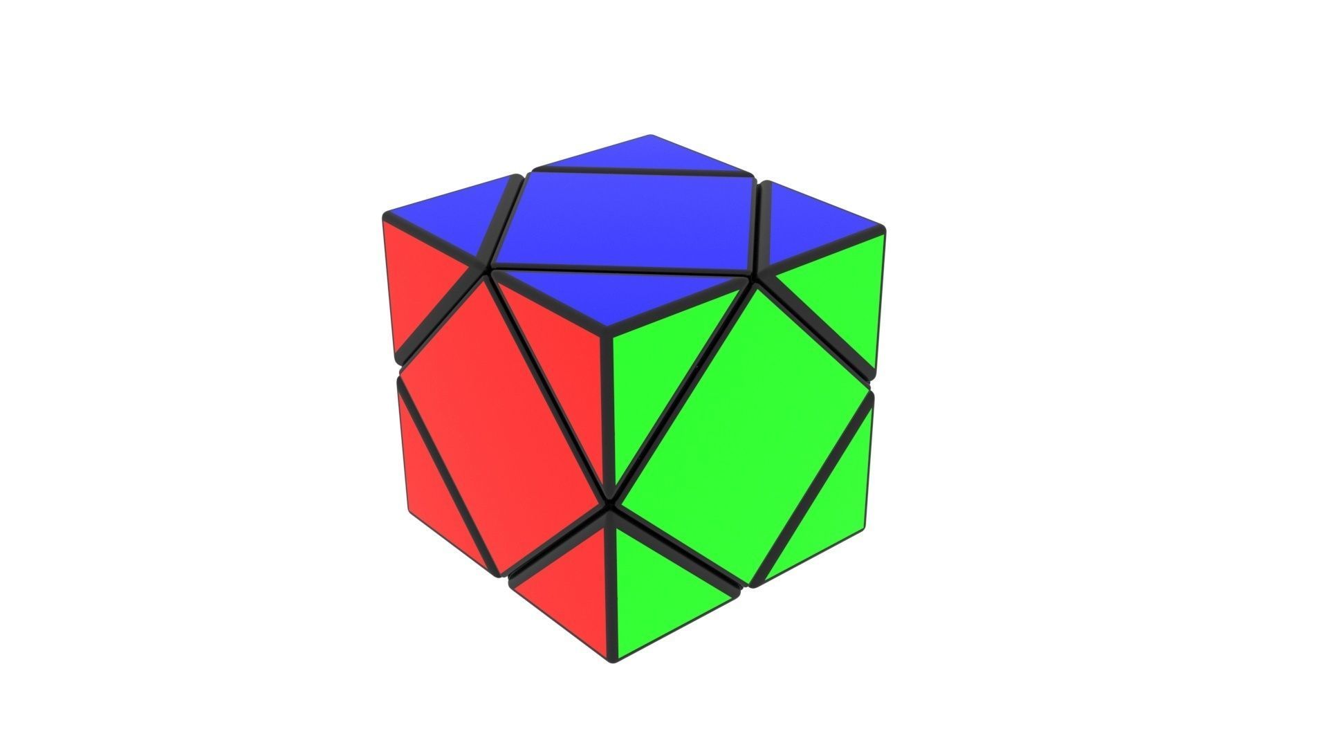 Skewb Puzzle With Solving Animation 3D model animated | CGTrader