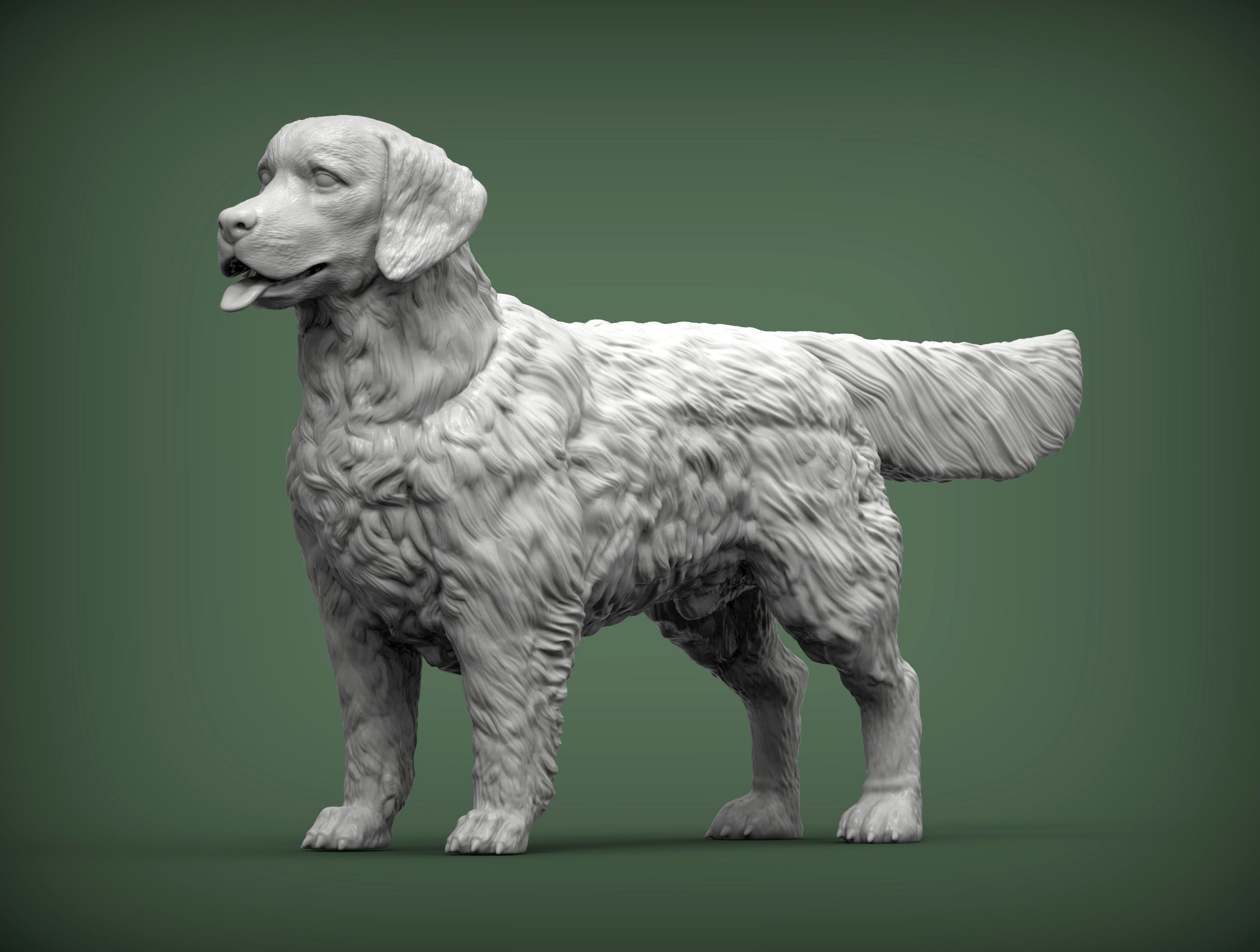 Golden retriever 3D model 3D printable | CGTrader