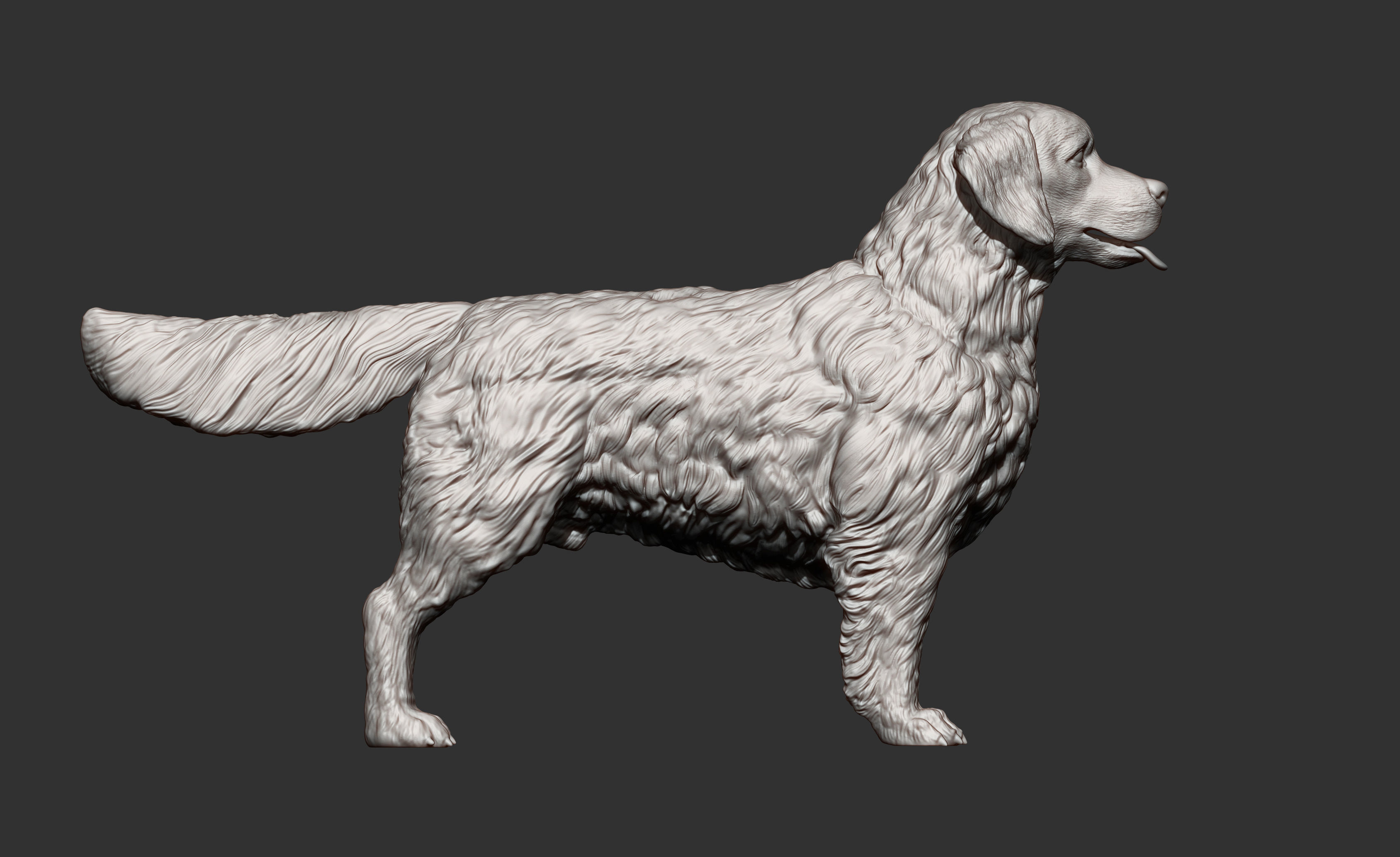 Golden retriever 3D model 3D printable | CGTrader