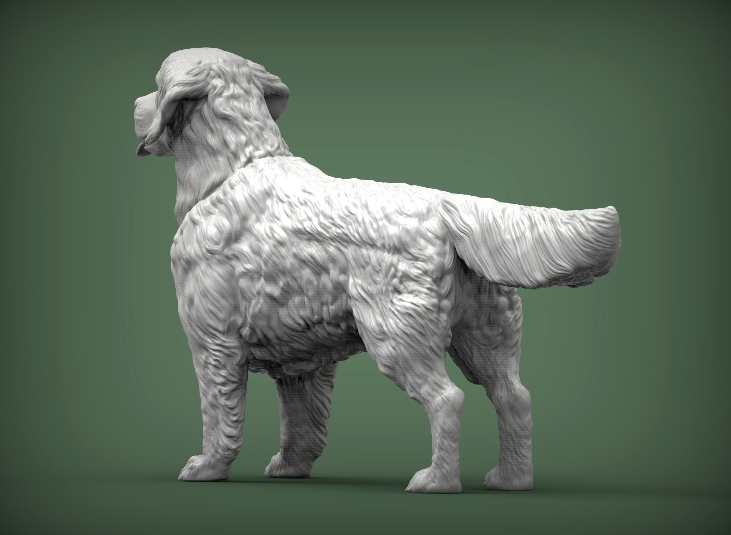 Golden retriever 3D model 3D printable | CGTrader