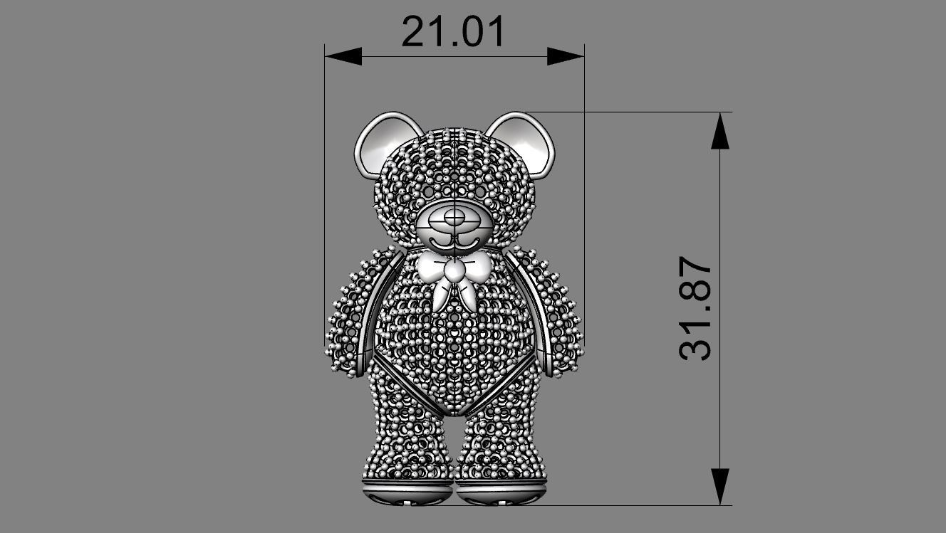 Teddy bear 3D model 3D printable | CGTrader