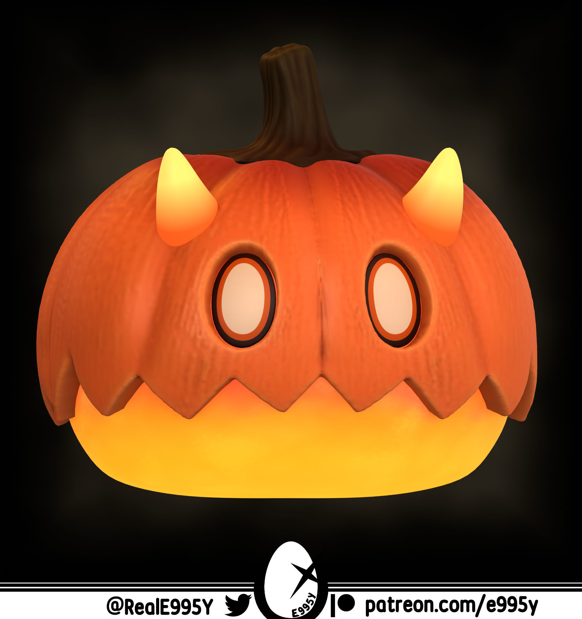 Keychain-Genshin Impact Pyro Slime Pumpkin free 3D model 3D printable ...