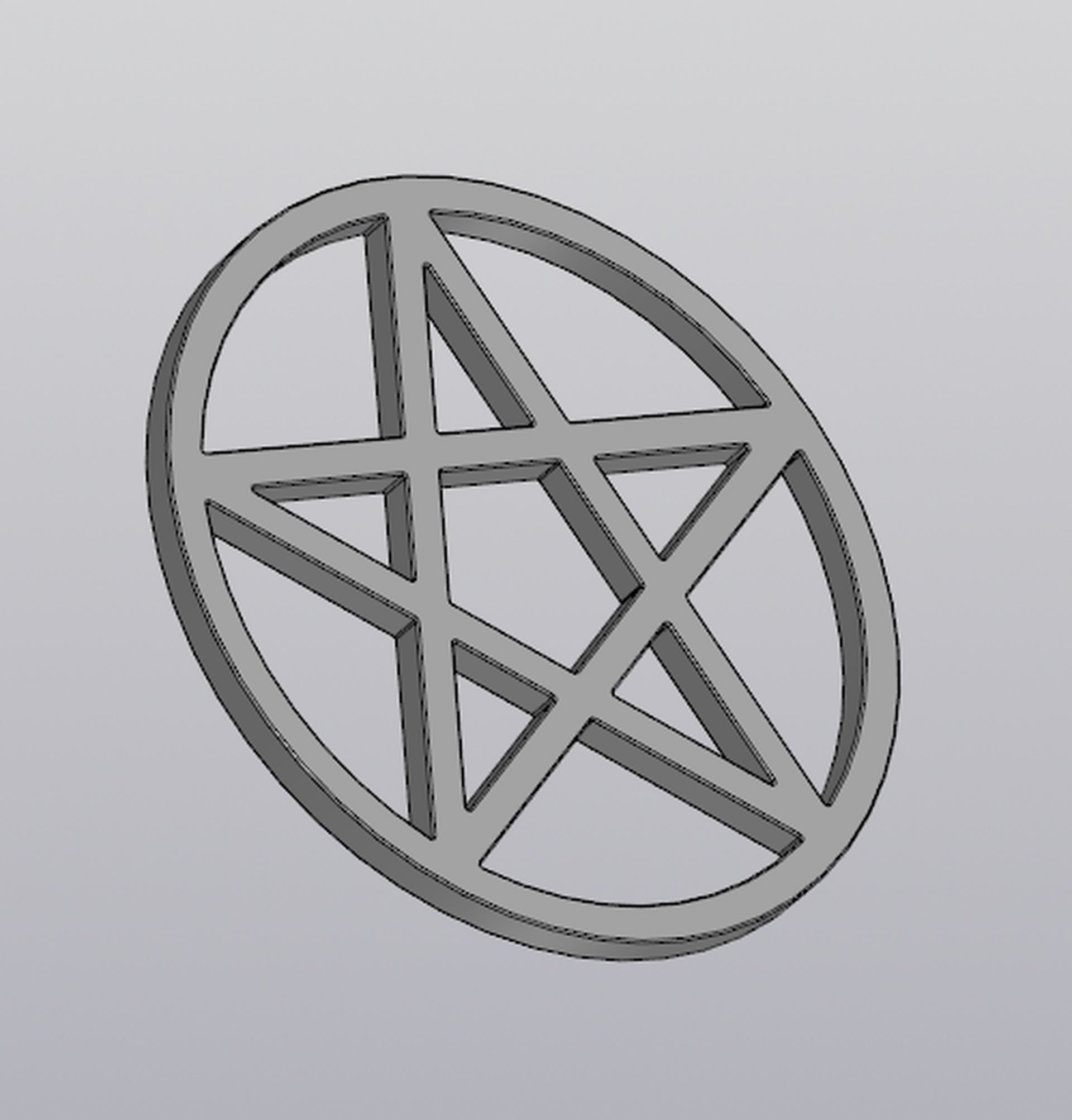 Cup coaster Pentagram 3D model 3D printable | CGTrader