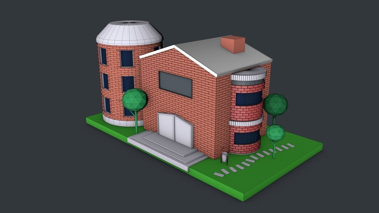 House with patio animated 3D model animated | CGTrader