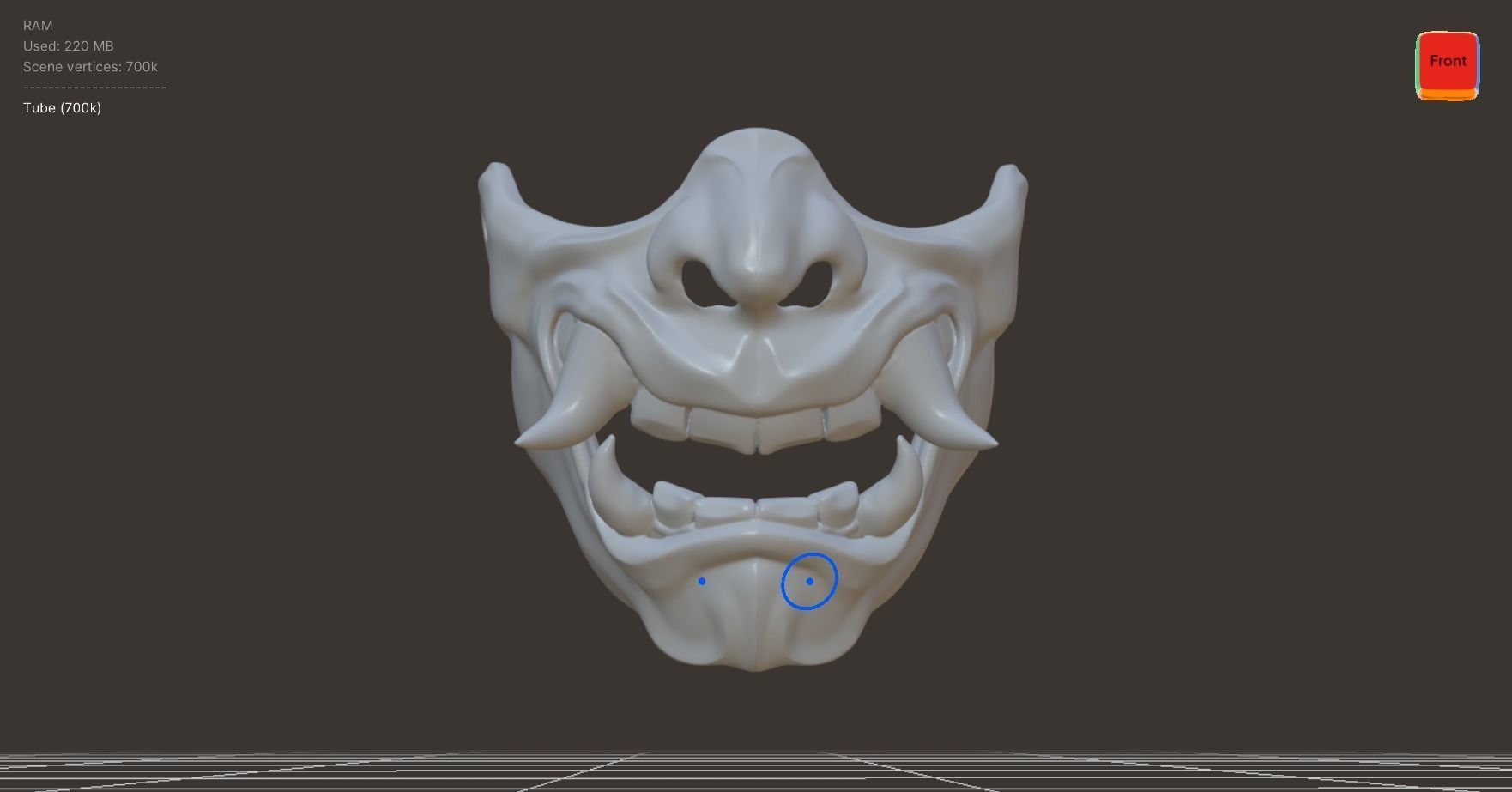 Oni Mask 3D model 3D printable | CGTrader