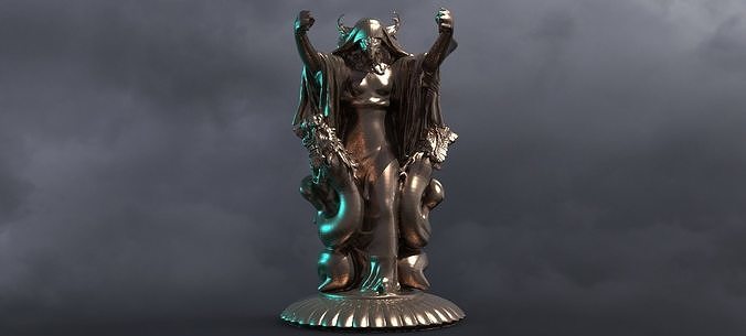 Halloween Hooded Monster Statue 2 3D model | CGTrader