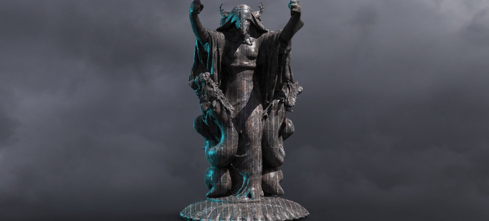 Dark Halloween Hooded Monster 3D model | CGTrader