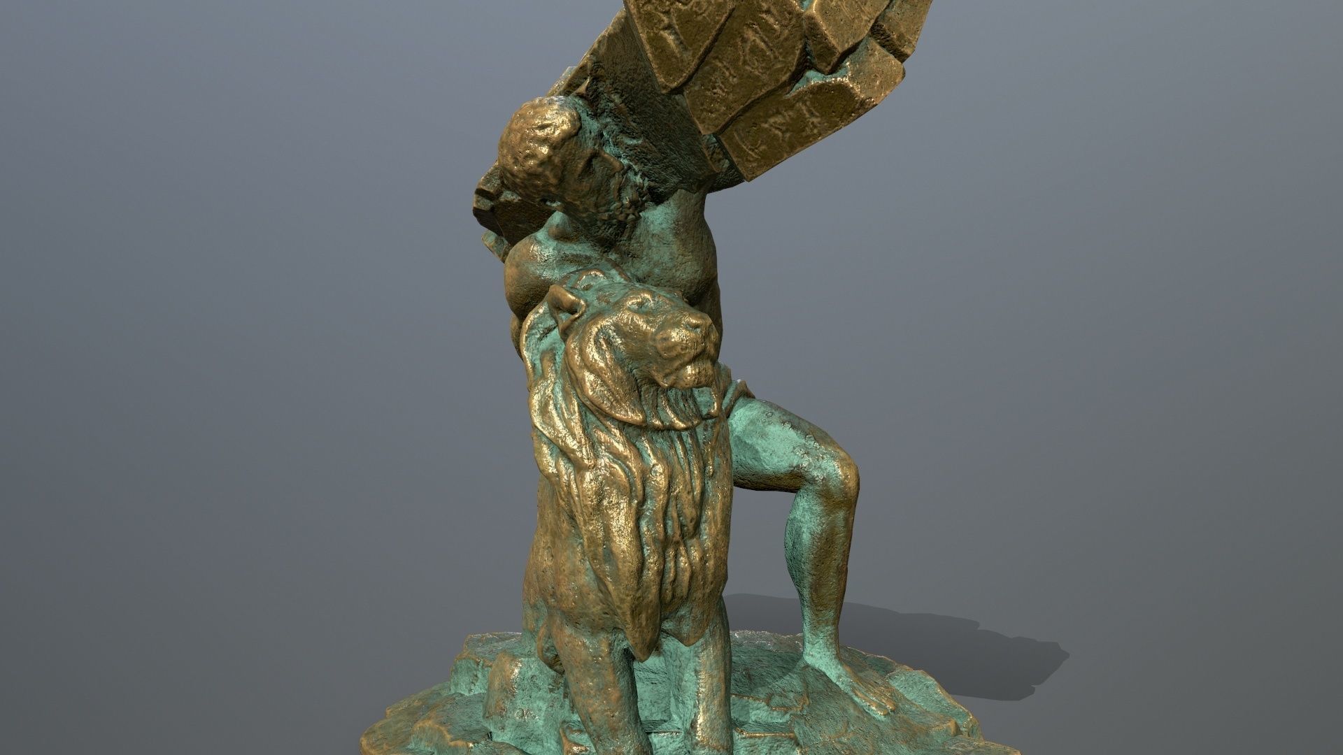 3D model Hercules and Lion VR / AR / low-poly | CGTrader