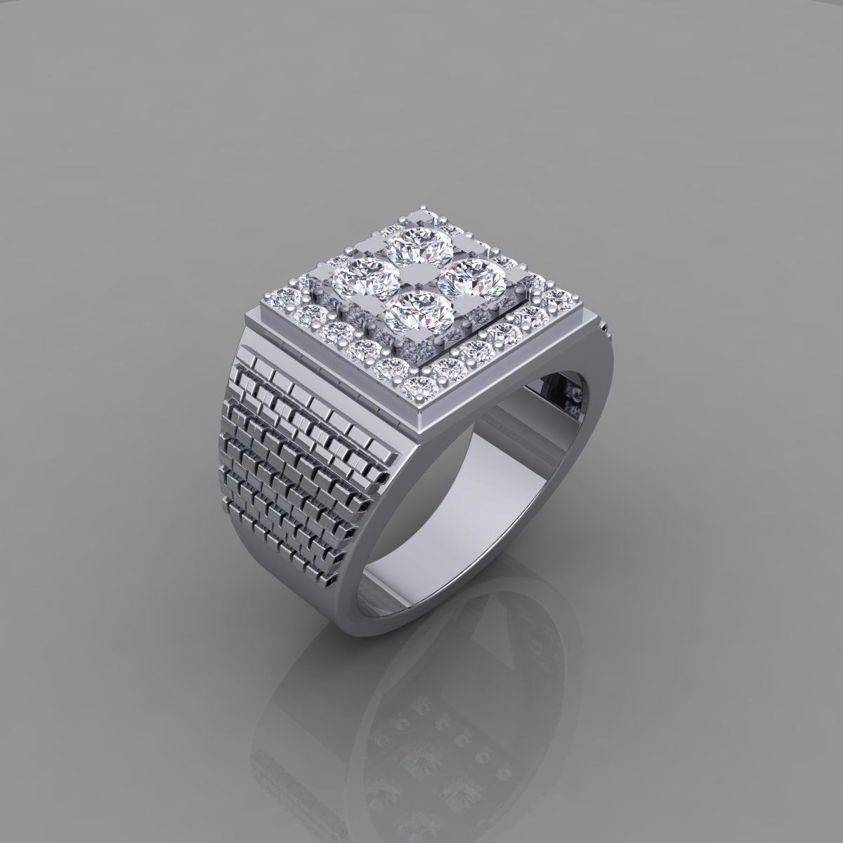 Design Mens Ring 3d Model and Render Detail 3D model 3D printable ...