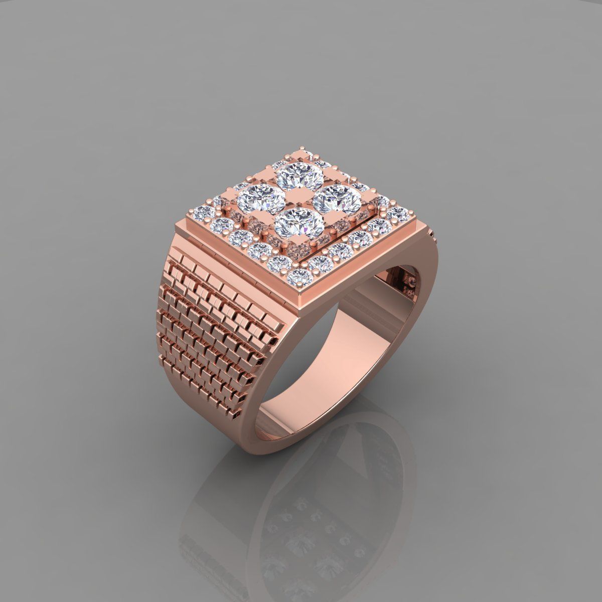 Design Mens Ring 3d Model and Render Detail 3D model 3D printable | CGTrader
