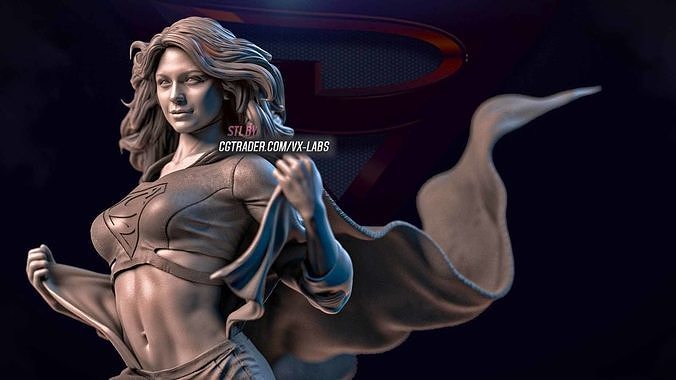 Supergirl Including Sexy Version 3d Model 3d Printable Cgtrader