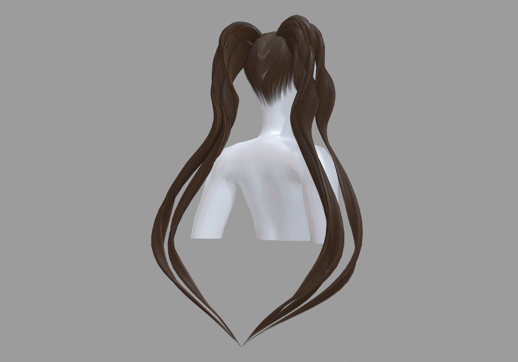 Two Ponytails Hairstyle V16673 3D model | CGTrader