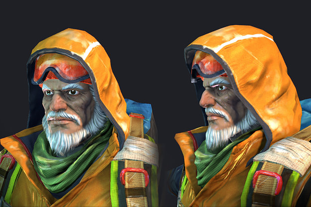 3D model Adventurer two men with backpacks and poles VR / AR / low-poly ...