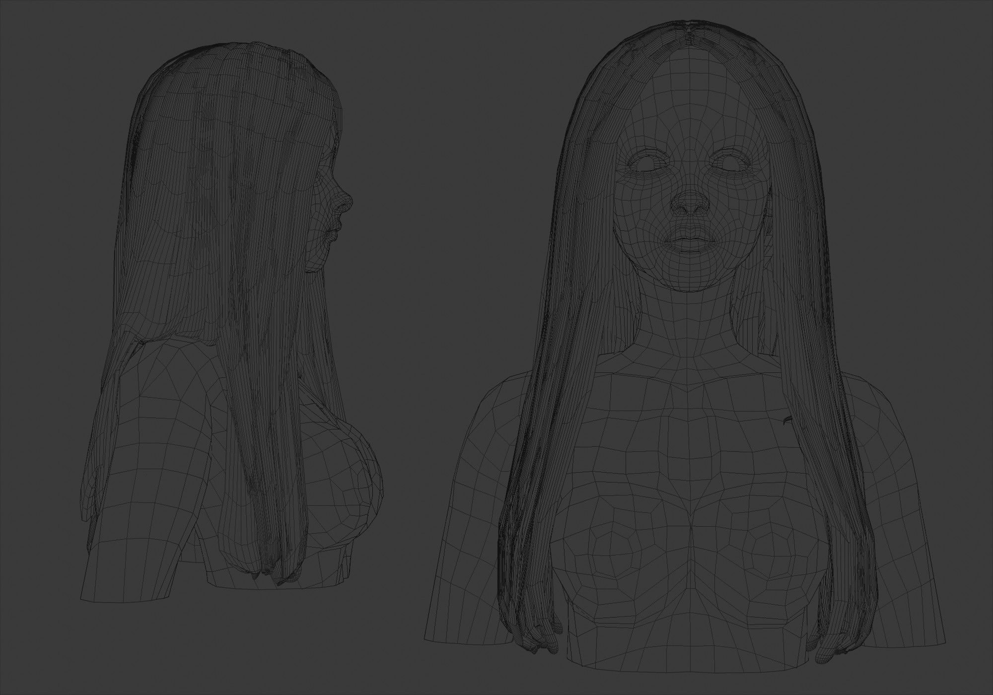 Basic Female Hairstyle V26998 3D model | CGTrader