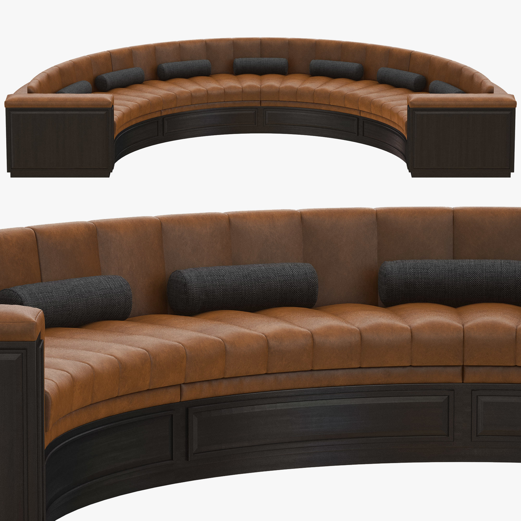 Half Round Seating 3D model | CGTrader