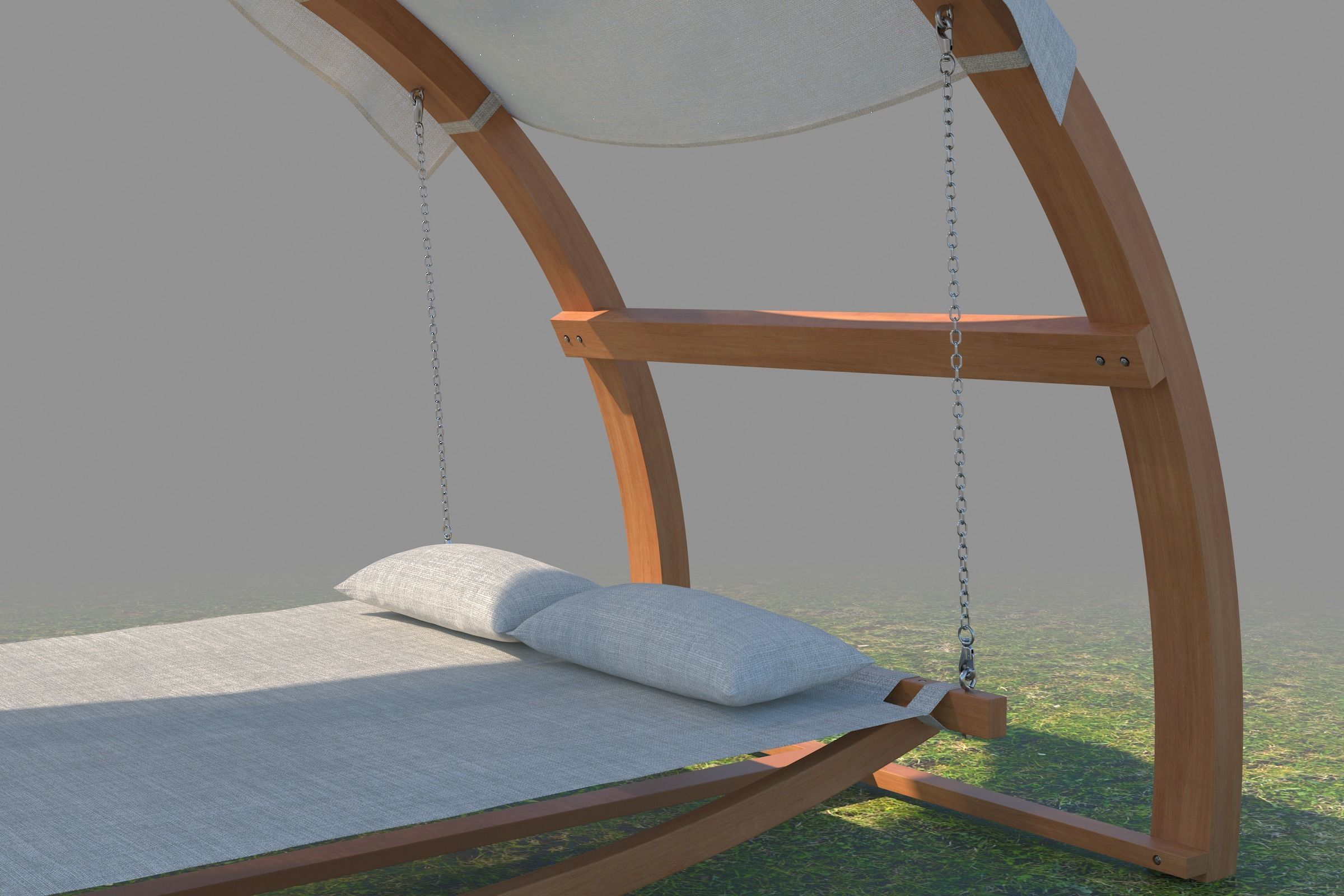 Swing Bed With Canopy 3D model | CGTrader
