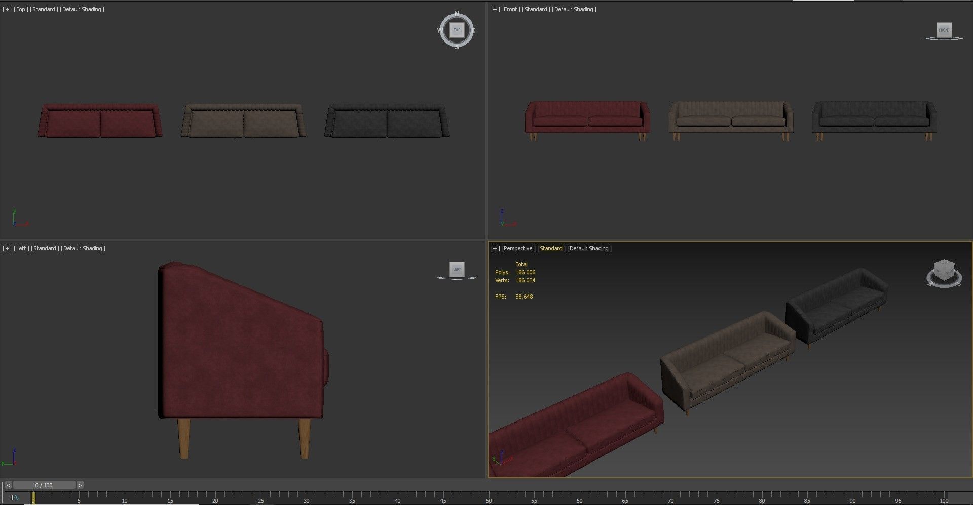 sofa gillian 3D model | CGTrader