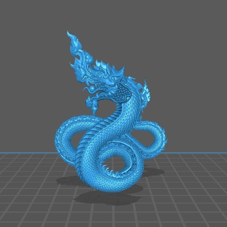 Phayanakh serpent Naga animals in Thai literature 3D model 3D printable ...