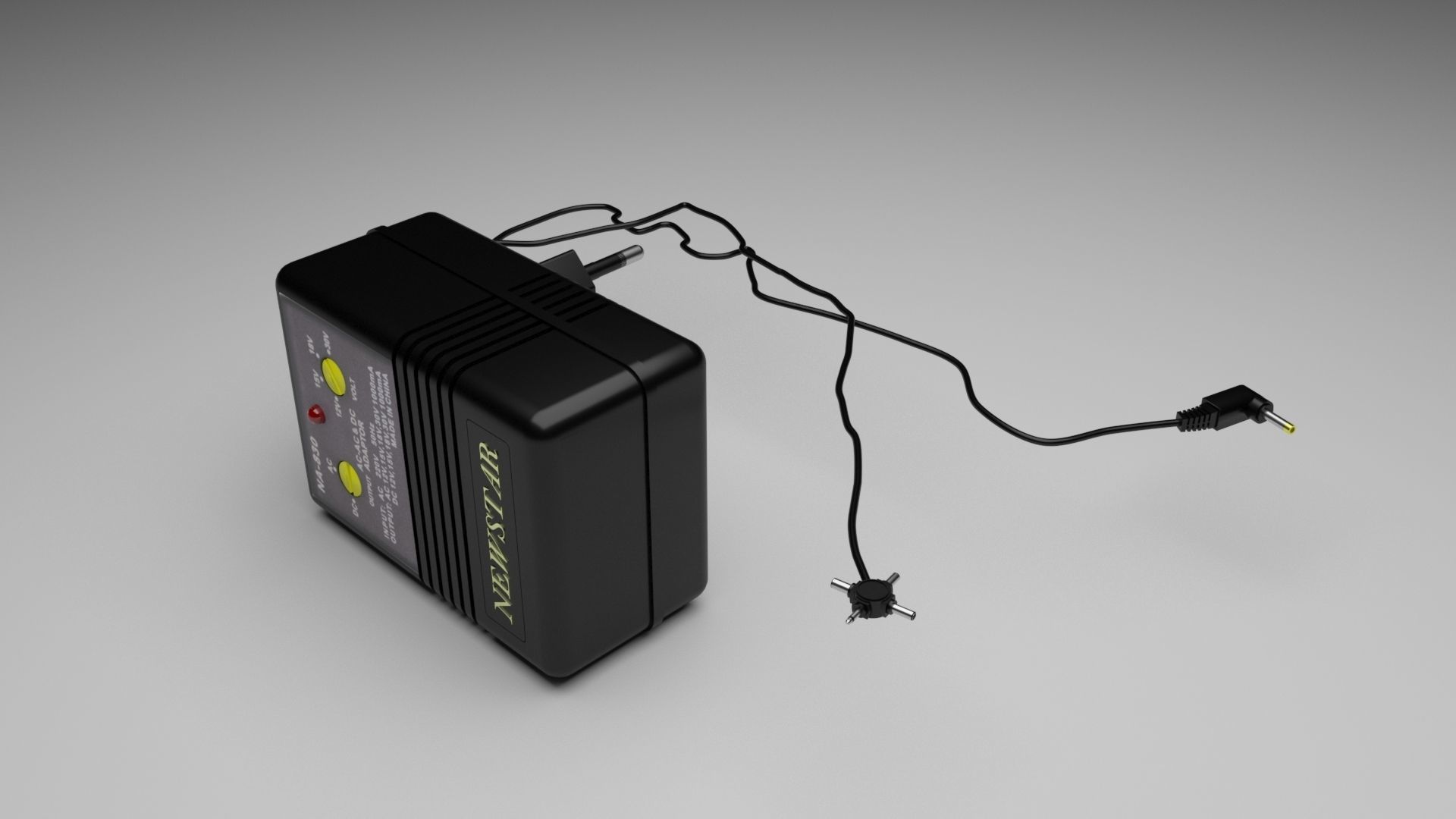 Newstar Ac Dc Power Adapter 3D model | CGTrader