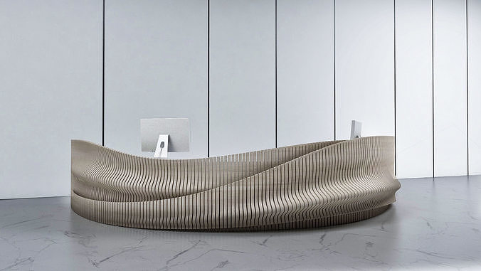 Parametric Counter Desk 02 3D model | CGTrader