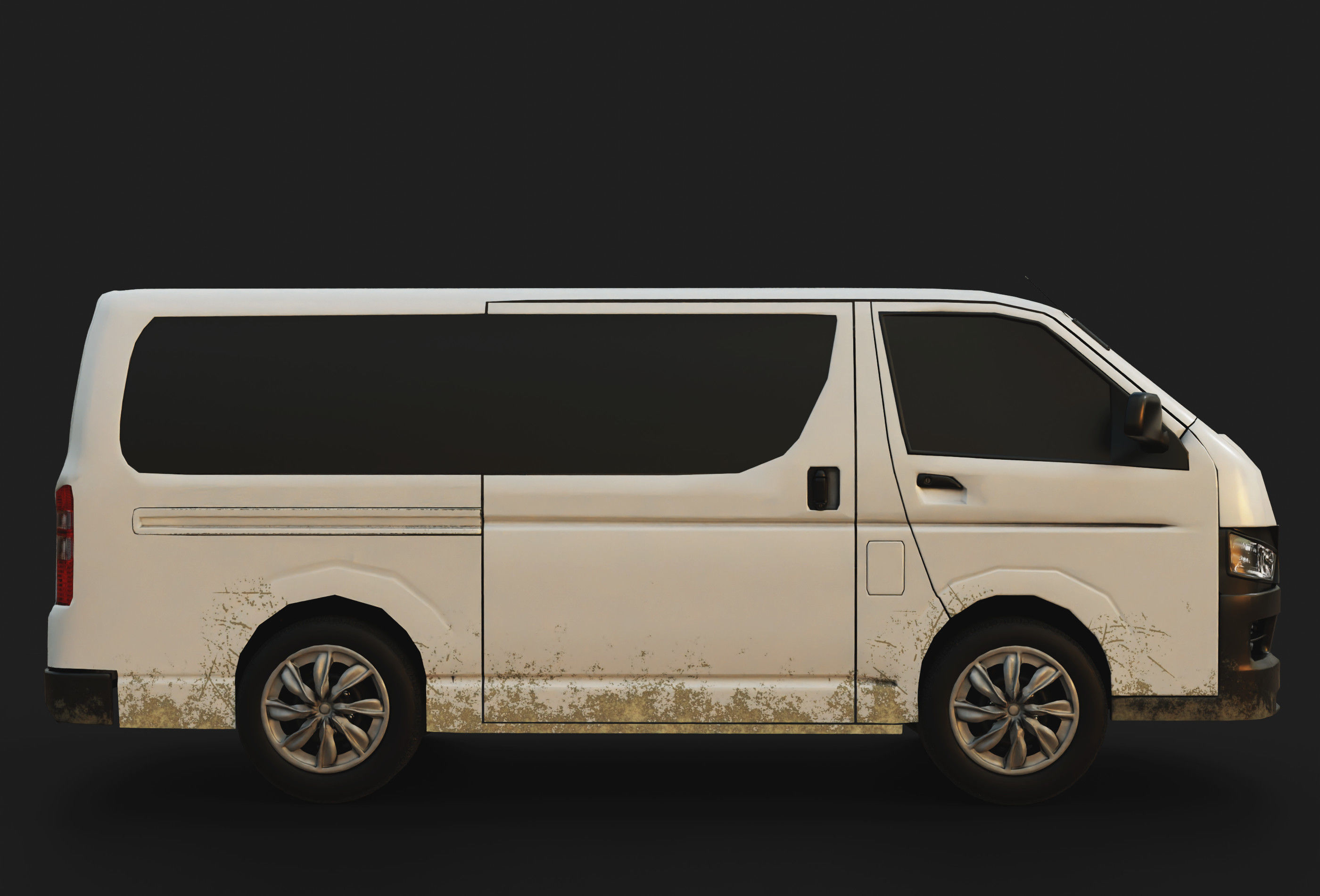 3D model Toyota hiace van car VR / AR / low-poly | CGTrader