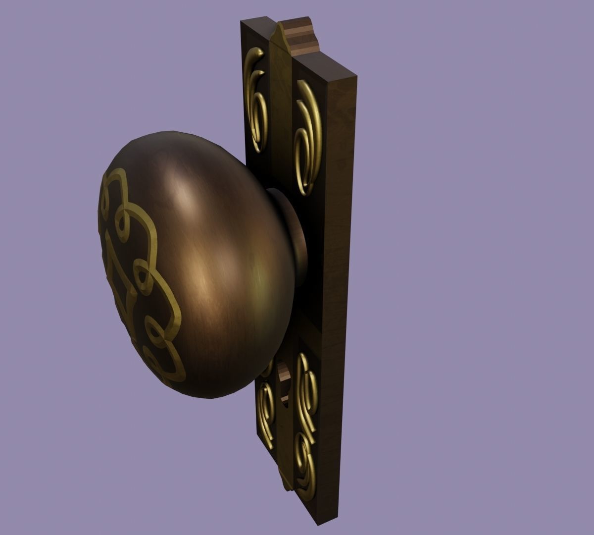 3D model Door knob VR / AR / low-poly | CGTrader