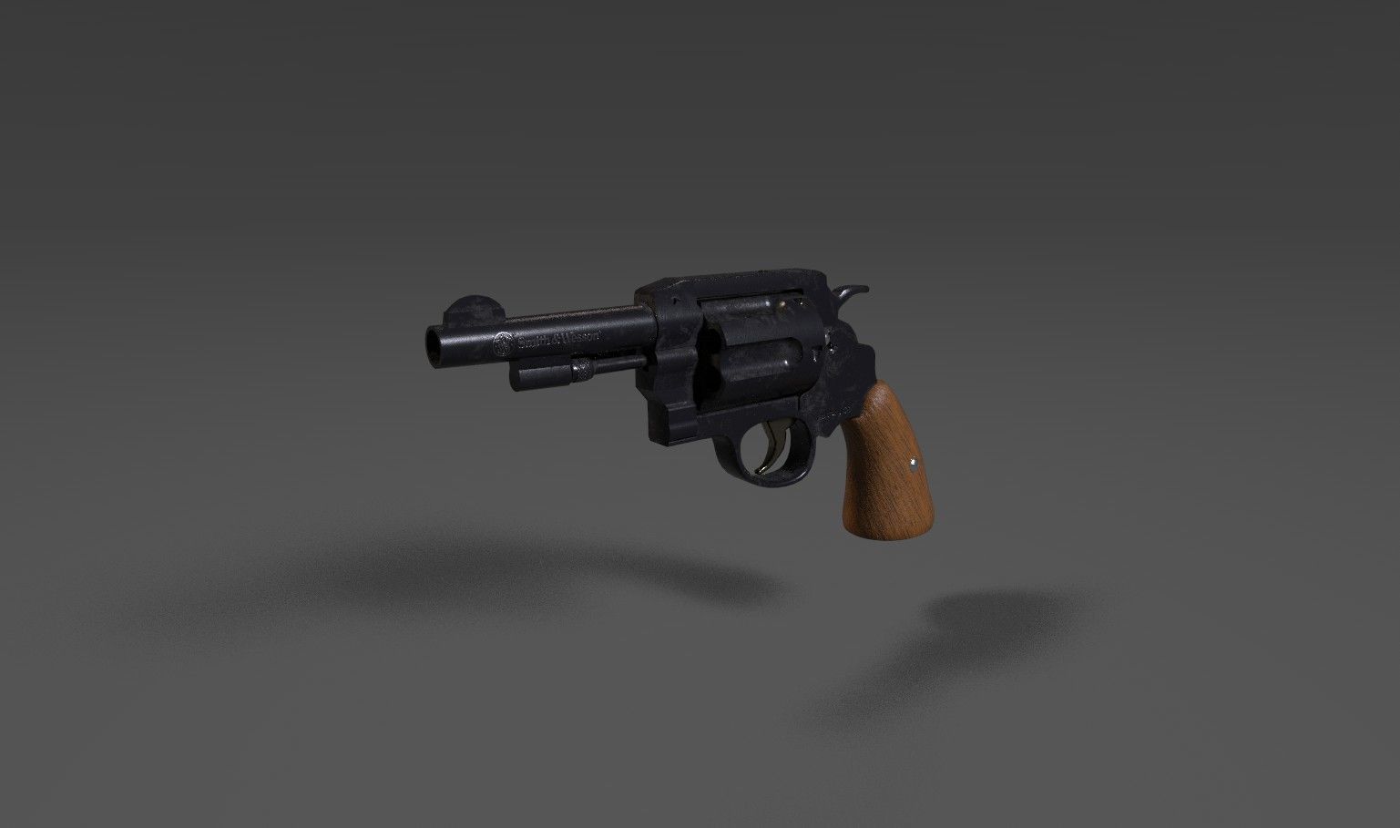 3D model Modern Revolver 2 VR / AR / low-poly | CGTrader