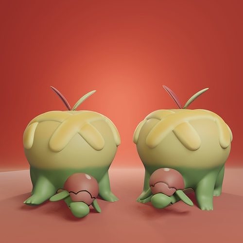 Pokemon - Appletun with 2 poses 3D model 3D printable | CGTrader