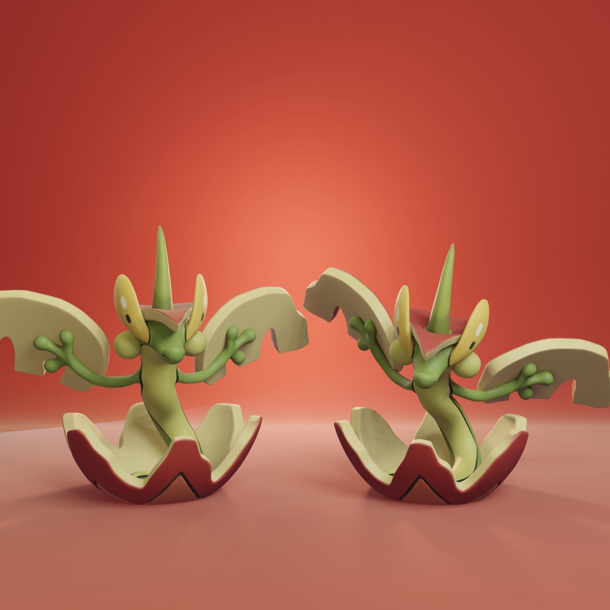 Pokemon - Applin Flapple and Appletun with 2 poses 3D model 3D ...