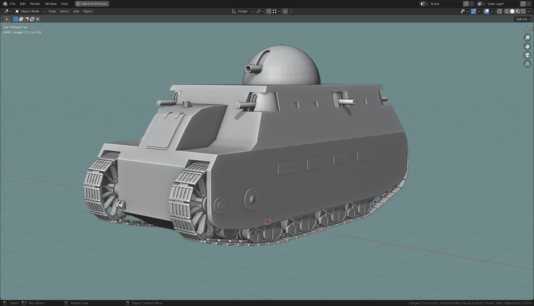 3D model FIAT2000 TANK BASE MESH VR / AR / low-poly | CGTrader