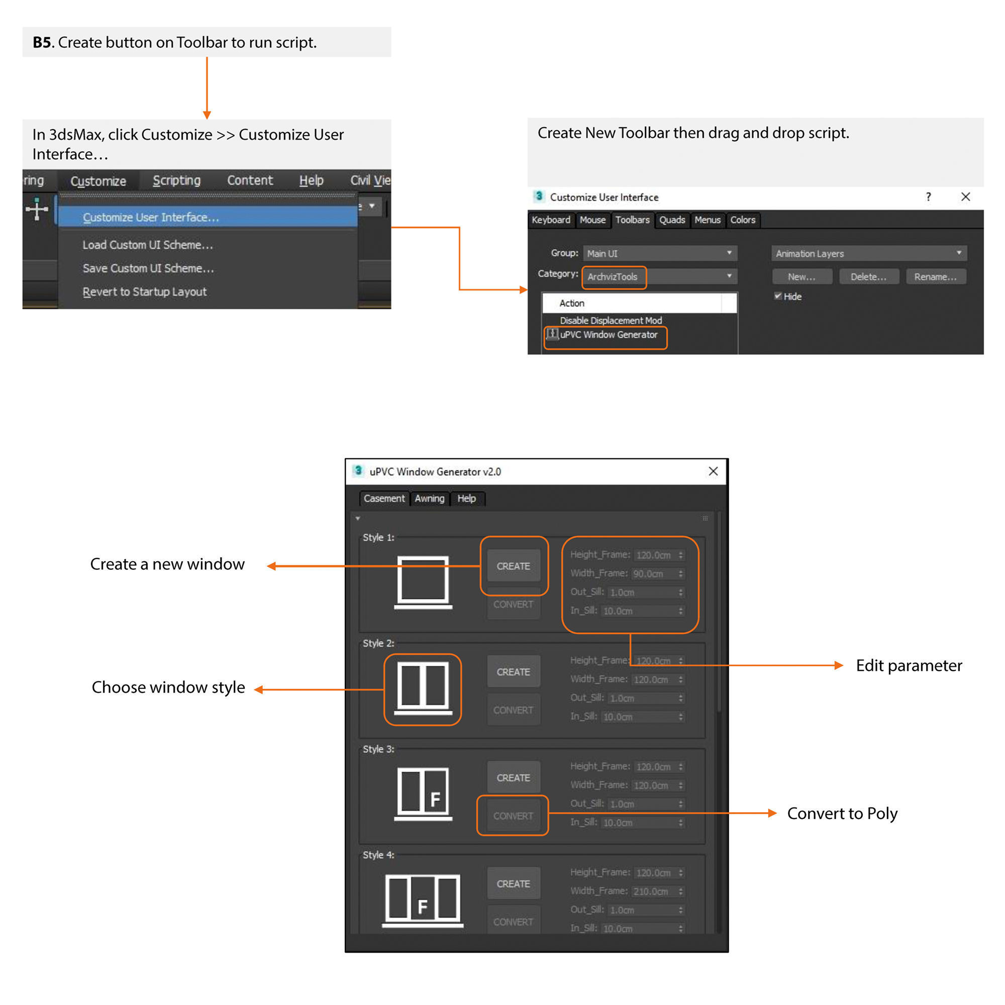 uPVC Window Generator v2 with 16 style 3D model | CGTrader