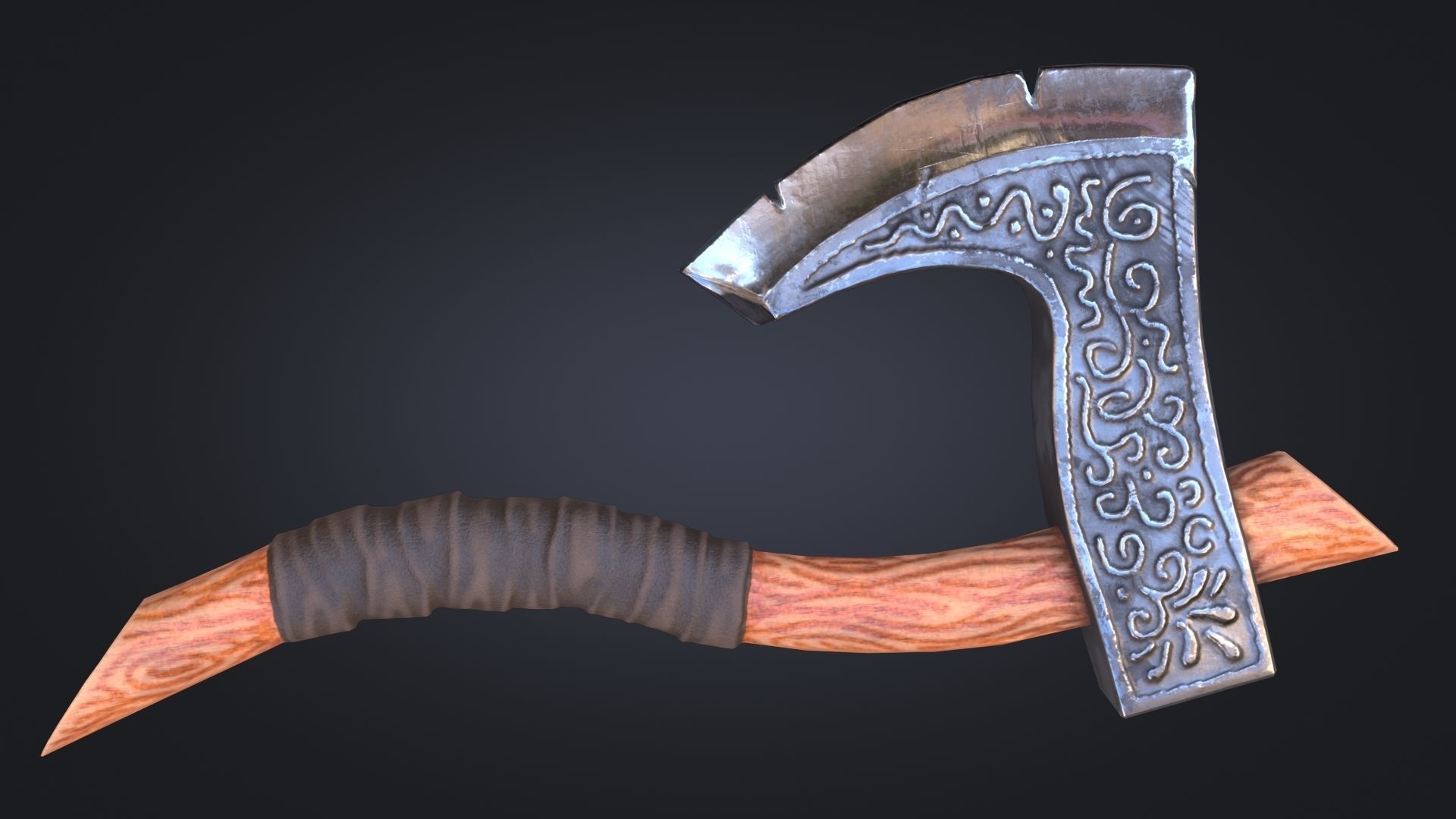 3D model Viking Axe Warrior Melee Weapon for Games Unity Unreal Engine VR / AR / low-poly | CGTrader