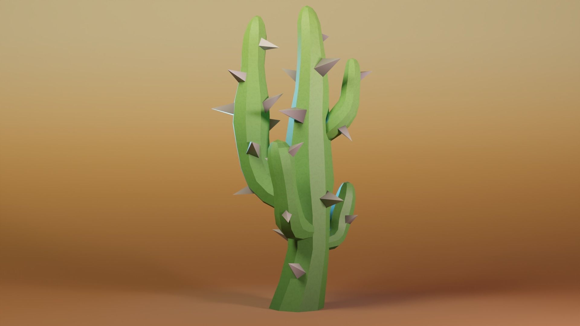 3D model Spiky - Low-Poly Cactus Pack VR / AR / low-poly | CGTrader