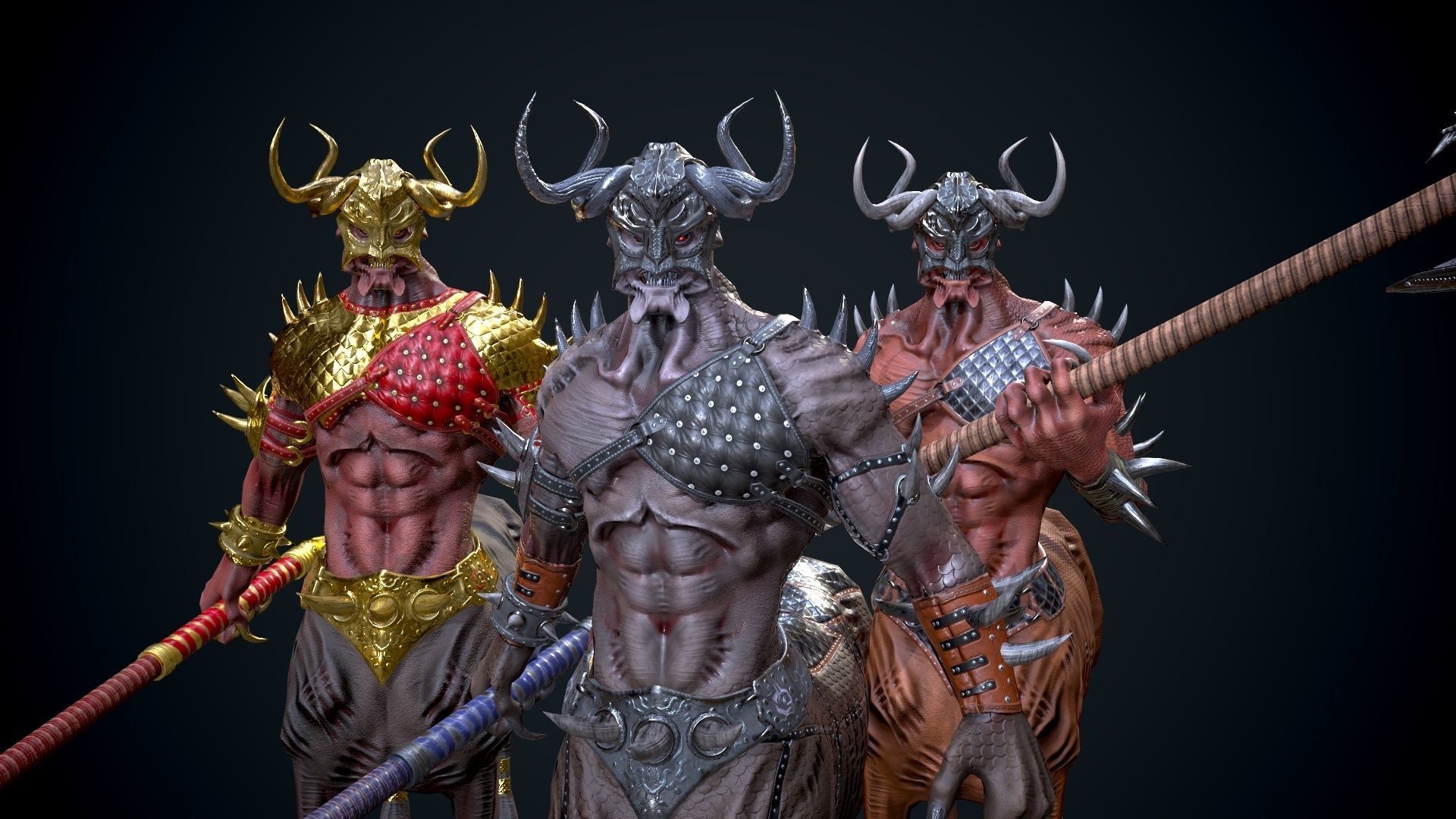 3D model Centaur with axe VR / AR / low-poly | CGTrader