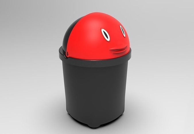 DUSTBEEN trash can with face 3D model 3D printable | CGTrader