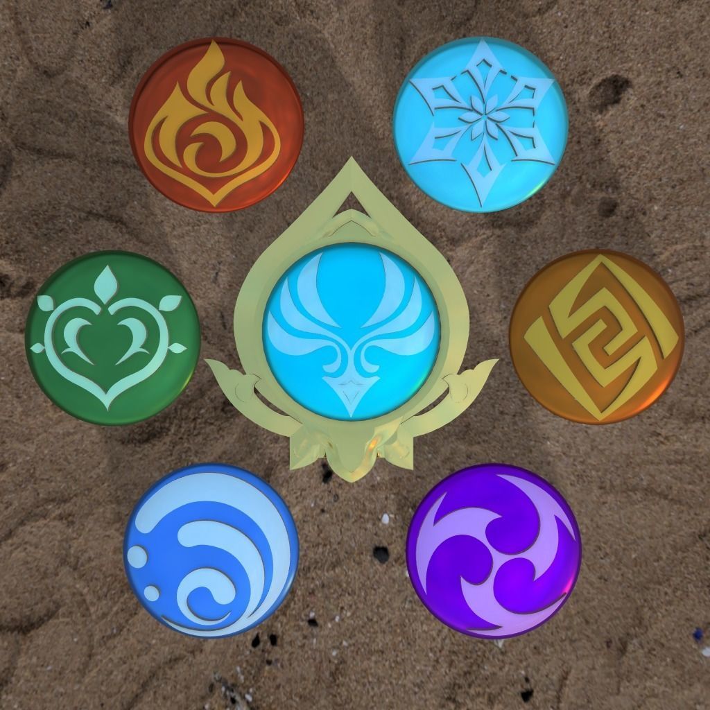 Genshin Impact Sumeru Vision Collection 3D model 3D printable | CGTrader