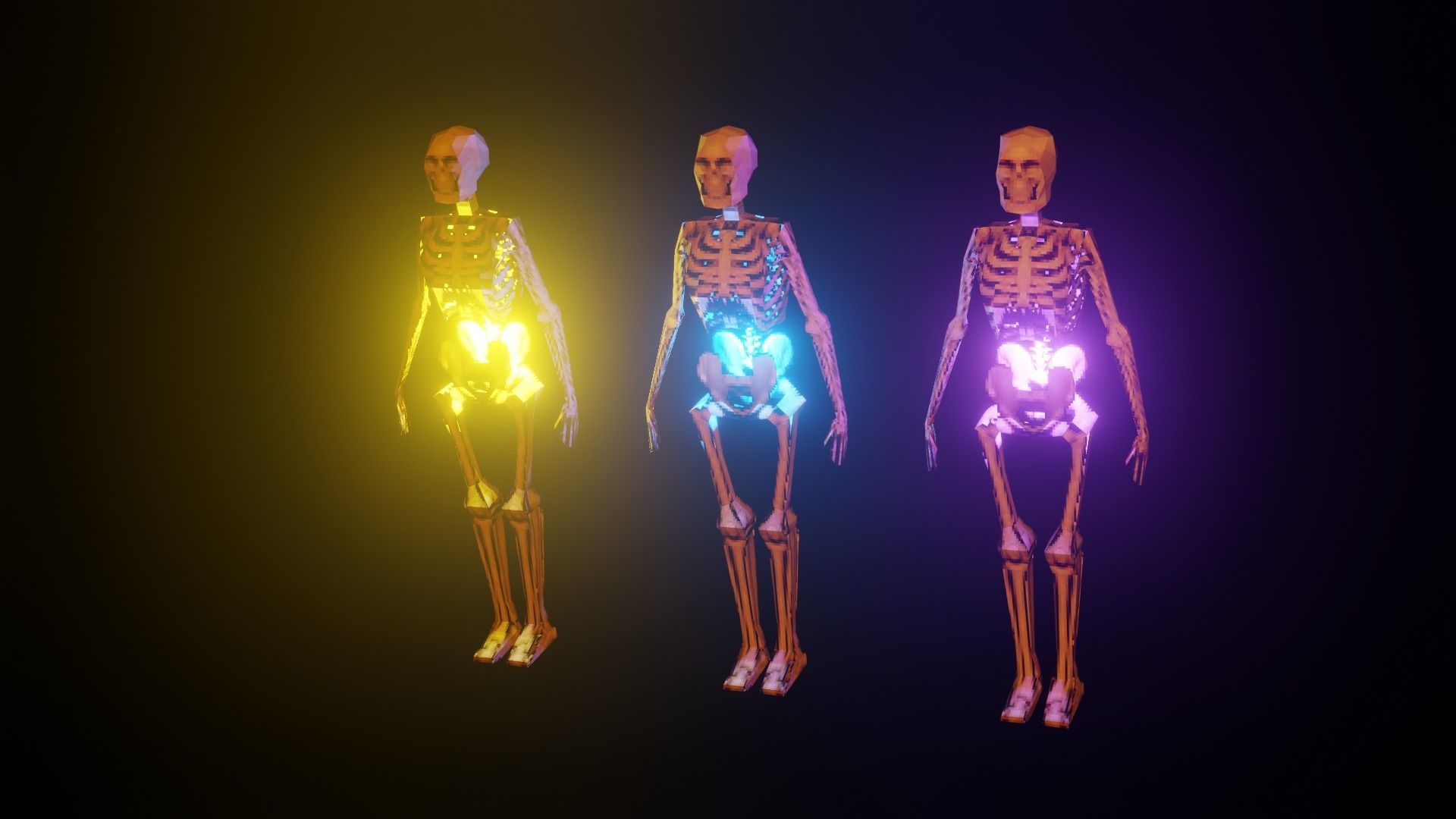 3D model PS1 Style Lowpoly SKELETON VR / AR / low-poly | CGTrader