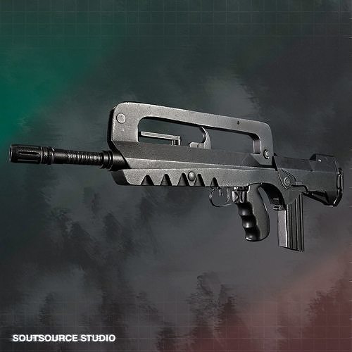 3D model Famas F1 LowPoly GameReady by SoutSource Studio VR / AR / low ...
